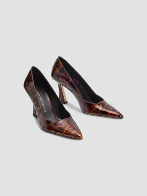 STUART WEITZMAN Vinnie 85mm Printed Leather Pumps