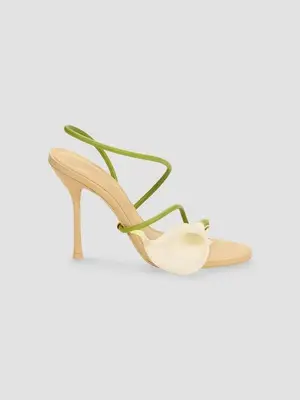 Cult Gaia Cassidy 110mm Floral Leather Sandals