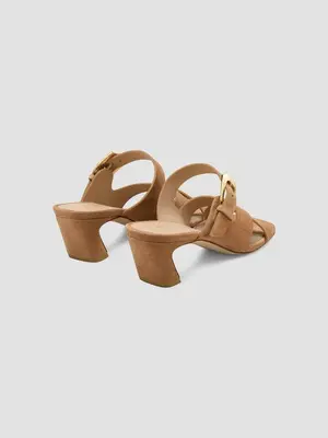 STUART WEITZMAN Sai 50mm Suede Block-heel Sandals