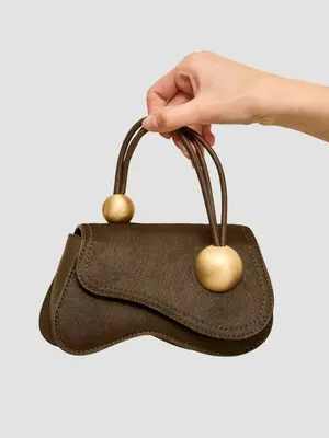 Cult Gaia Kazia Nano Crossbody Bag - Dark Java