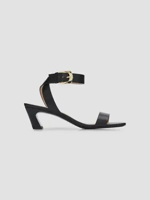 STUART WEITZMAN Sai 50mm Leather Block-heel Sandals - Black