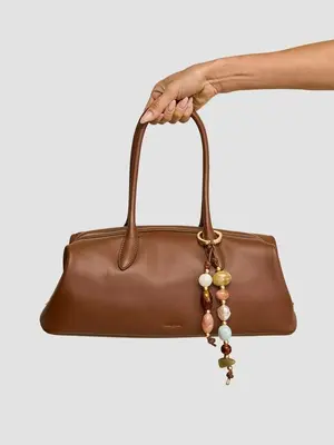 Cult Gaia Raia Bag Charm-detail Leather Satchel