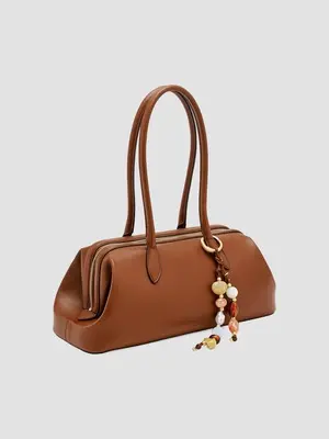 Cult Gaia Raia Bag Charm-detail Leather Satchel