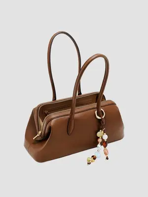 Cult Gaia Raia Bag Charm-detail Leather Satchel