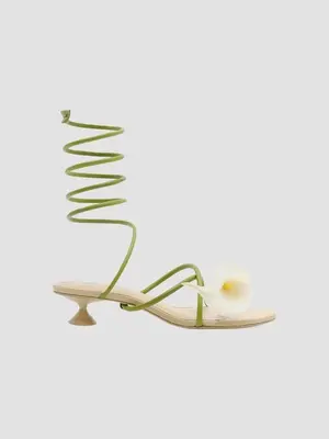Cult Gaia Claire 38mm Flower-detail Leather Sandals - Multi
