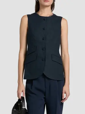 Rag & Bone Slade Linen-blend Vest