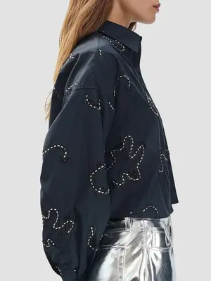 Rag & Bone Beatrice Beaded Cotton Shirt