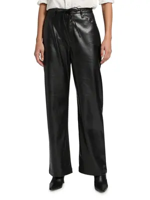 Rag & Bone Phoebe Faux-leather Drawcord Pants