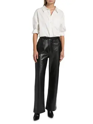 Rag & Bone Phoebe Faux-leather Drawcord Pants