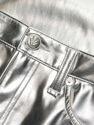 Rag & Bone Logan Metallic Faux Leather High-rise Wide-leg Pants