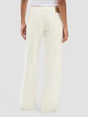 Rag & Bone Cam Low-rise Full Straight-leg Jeans - Ecru