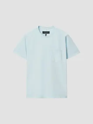 Rag & Bone Crewneck Cotton T-shirt - Cloud Blue