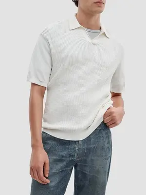 Rag & Bone Saxon Silk-cotton Johnny Polo Shirt