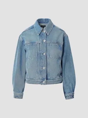 Rag & Bone Marie Denim Trucker Jacket - Everglade