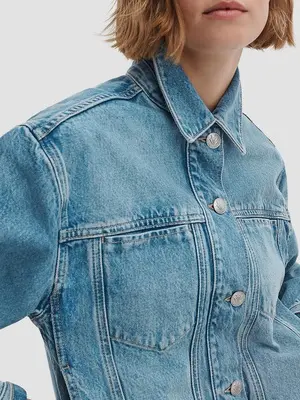 Rag & Bone Marie Denim Trucker Jacket - Everglade