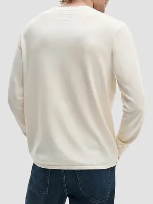 Rag & Bone Cotton Henley - Chalk