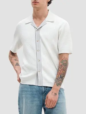 Rag & Bone Harvey Knit Camp Shirt