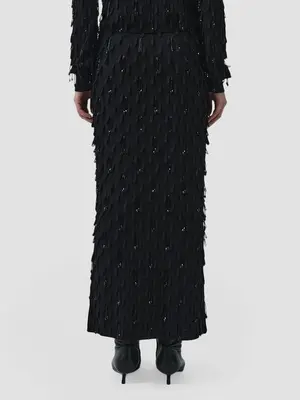 Simkhai Bree Fringe Midi Skirt