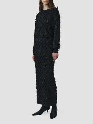 Simkhai Bree Fringe Midi Skirt