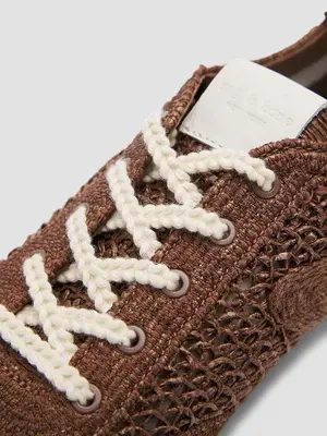 Rag & Bone Retro Runner Ultra Slim Sneakers - Java Raffia