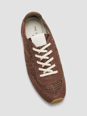 Rag & Bone Retro Runner Ultra Slim Sneakers - Java Raffia