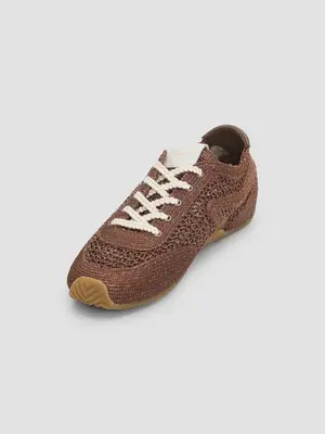Rag & Bone Retro Runner Ultra Slim Sneakers - Java Raffia