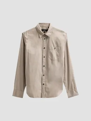 Rag & Bone Tomlin Stretch-cotton Long-sleeve Shirt - Granite