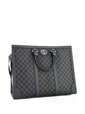 Gucci Ophidia Convertible Open Tote Gg Coated Canvas Large Satchel