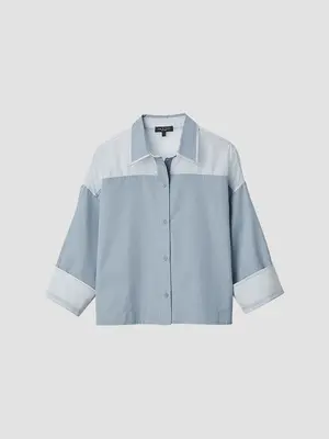 Rag & Bone Elly Cotton Button-front Shirt - Grey