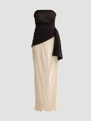 Simkhai Laia Colorblocked Bustier Maxi Dress - Black Multi