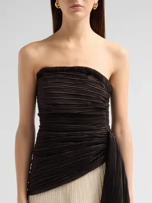 Simkhai Laia Colorblocked Bustier Maxi Dress - Black Multi