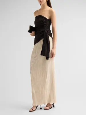 Simkhai Laia Colorblocked Bustier Maxi Dress - Black Multi