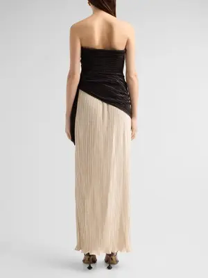Simkhai Laia Colorblocked Bustier Maxi Dress - Black Multi