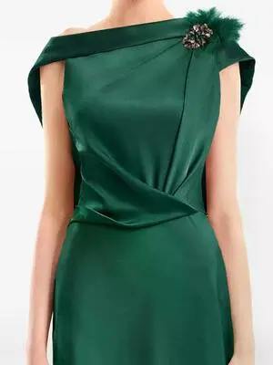 GEMY MAALOUF Draped Brooch-embellished Dress