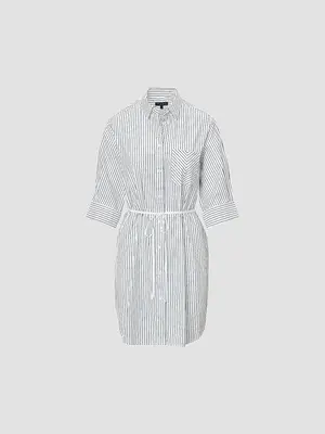 Rag & Bone Lucia Striped Cotton Mini-shirtdress - Navy Stripe