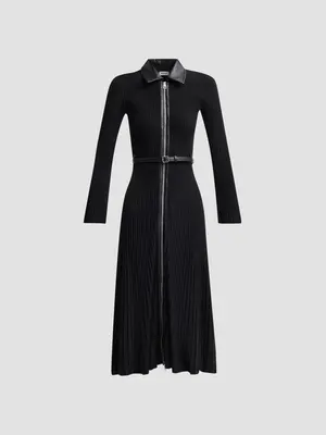 Simkhai Ismelle Pleated Midi Dress - Black