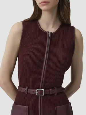 Simkhai Viretta Rib-knit Mini Dress - Fig