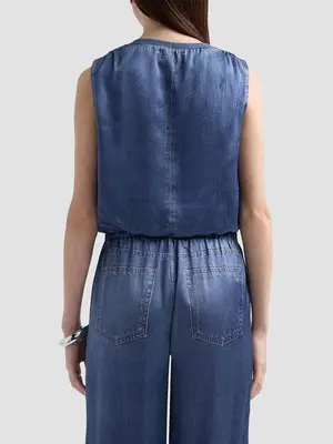 Rag & Bone Miramar Satin Bubble Top