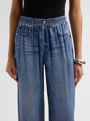 Rag & Bone Rb Miramar Slink Printed Wide-leg Pull-on Pants