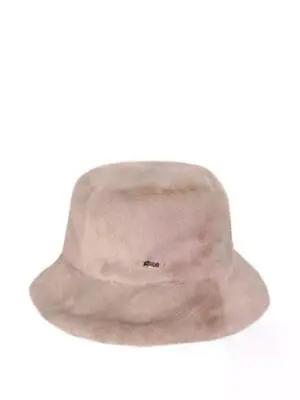 Herno Faux-fur Bucket Hat - Neutrals