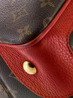 LOUIS VUITTON Retiro Nm Handbag Monogram Canvas And Leather Satchel - Red