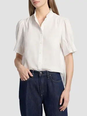 Rag & Bone Dakota Cotton Poplin Puff-sleeve Shirt