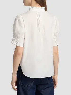 Rag & Bone Dakota Cotton Poplin Puff-sleeve Shirt