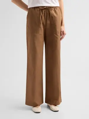 Rag & Bone Claire Taffeta Drawstring Pants - Camel