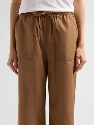 Rag & Bone Claire Taffeta Drawstring Pants - Camel
