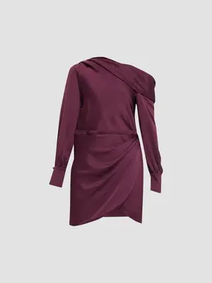 Simkhai Cameron Draped Mini Dress - Fig