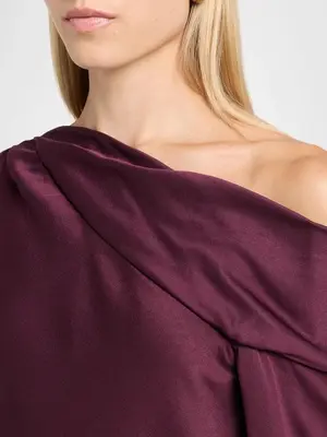 Simkhai Cameron Draped Mini Dress - Fig