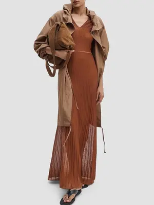 Rag & Bone Aubrey Metallic Rib-knit Maxi Dress