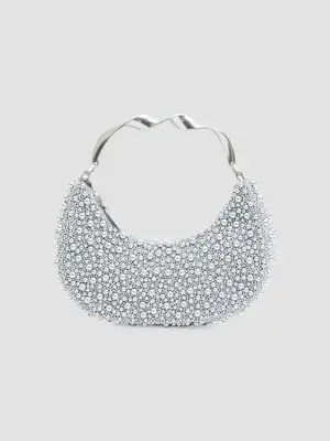 Simkhai Evelyn Twist Top Handle Bag - Silver