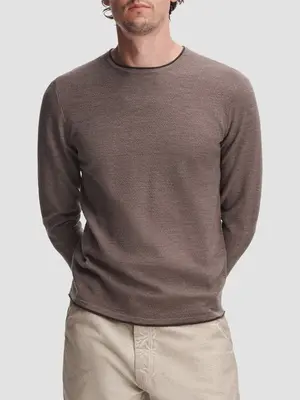 Rag & Bone Brooks Merino Wool Crewneck Sweater - Brown